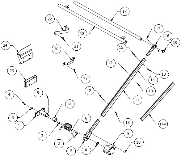 Michel's (OEM) 19/32" Pivot Arm (28' to 32') Assembly Parts | Carolina ...