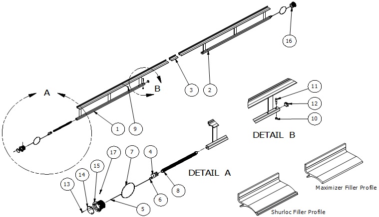Michel's (OEM) Maximizer Holdback Assembly Parts | Carolina Tarps